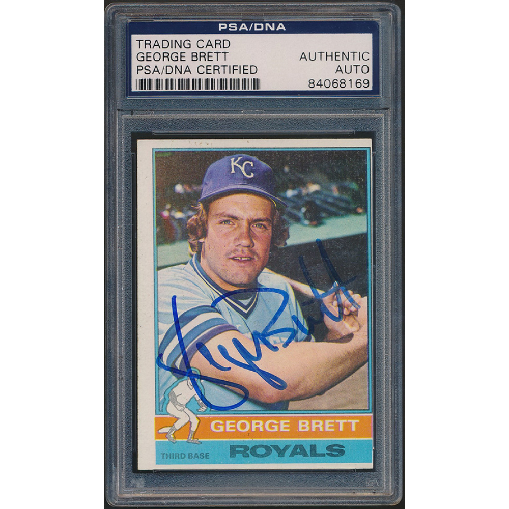 George Brett Signed 1976 Topps #19 (PSA) | Pristine Auction