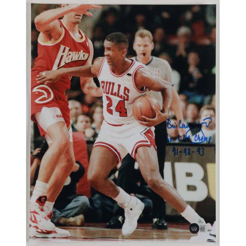 Bill Cartwright Signed Bulls 8x10 Photo Inscribed "3x NBA Champ 91-92 ...