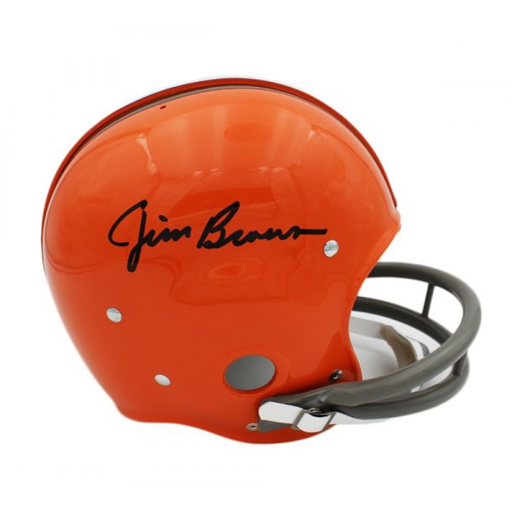 Jim Brown Signed Browns Full-Size Authentic On-Field Throwback RK ...
