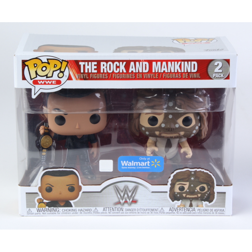 The Rock & Mankind WWE (2) Pack Funko Pop! Vinyl Figures | Pristine Auction