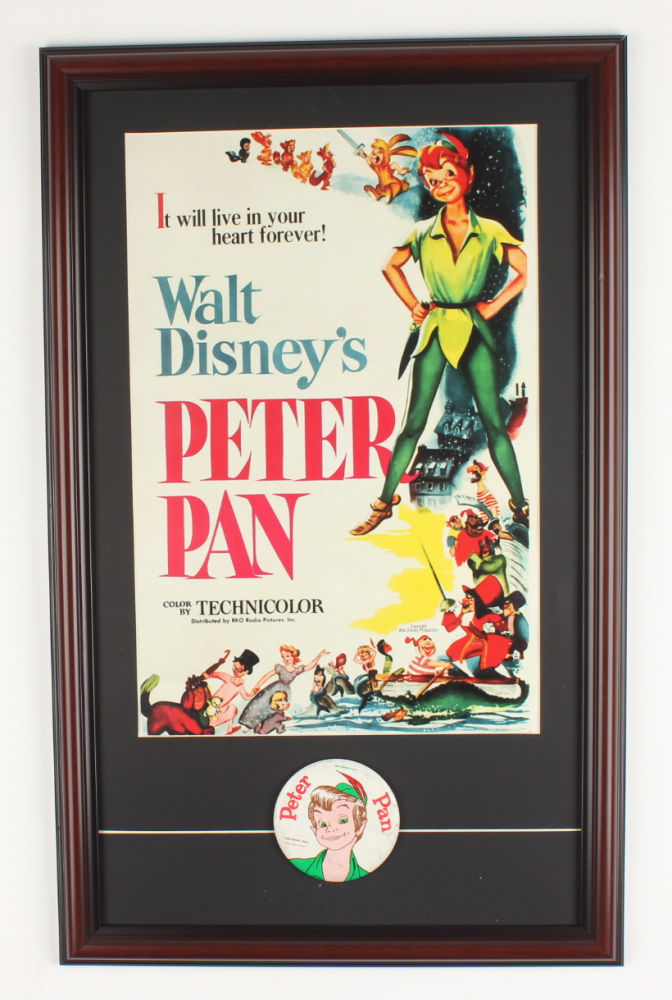Walt Disney's "Peter Pan" 16x25 Custom Framed Print Display with ...