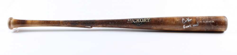 Cole Roederer Signed Game-Used Old Hickory Player Model Baseball Bat ...