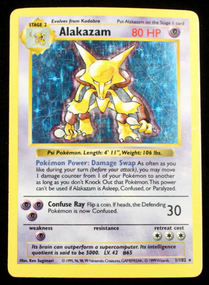 Alakazam 1999 Pokemon Base Shadowless #1 Holo | Pristine Auction
