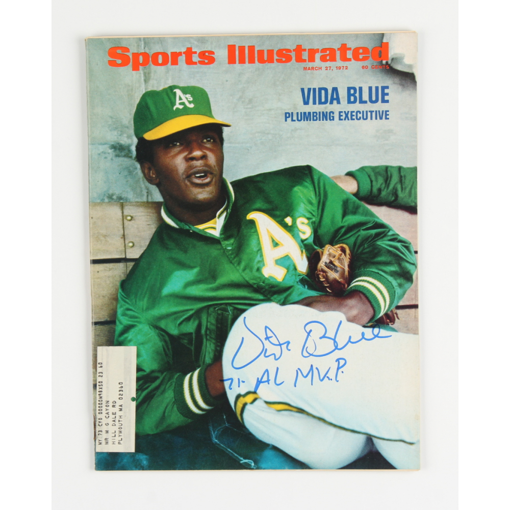Vida Blue Signed 1972 Sports Illustrated Magazine Inscribed "71 AL M.V.P." (JSA) | Pristine Auction