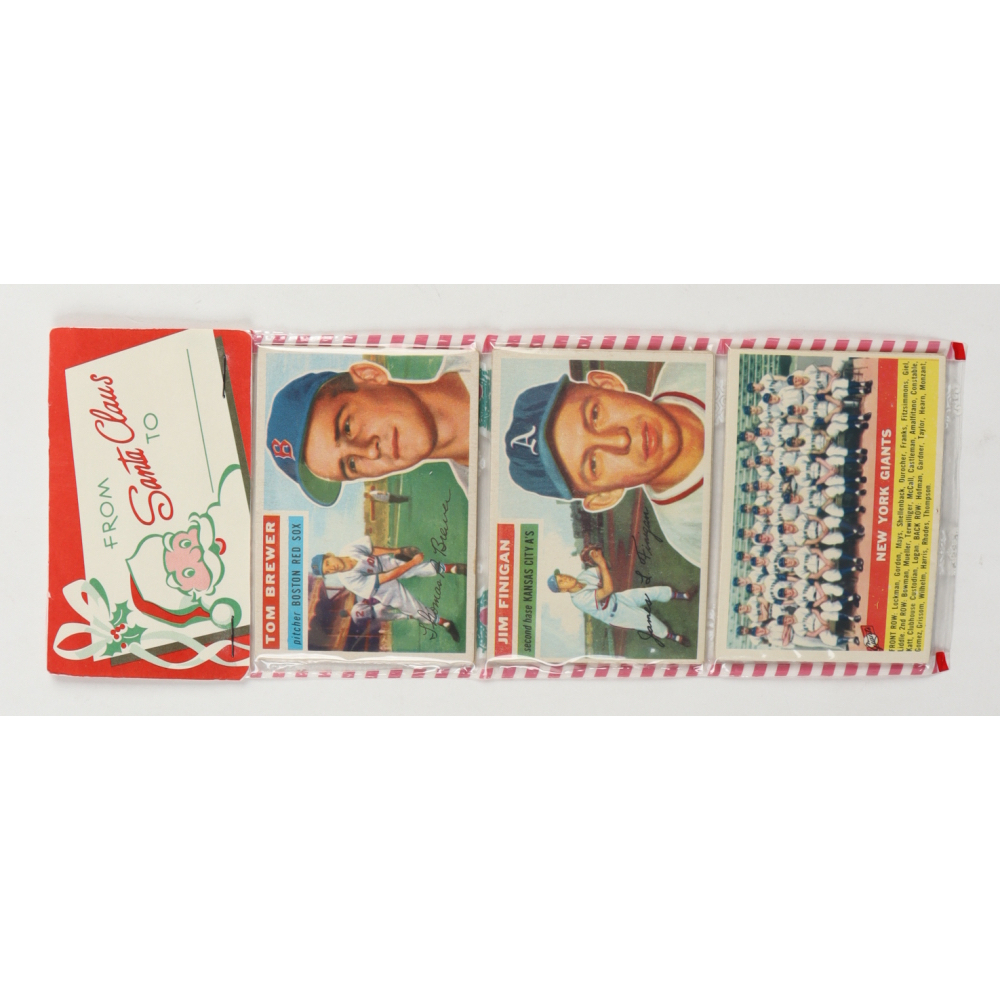 1956 Topps Baseball Christmas Rack Pack with (12) Cards | Pristine Auction