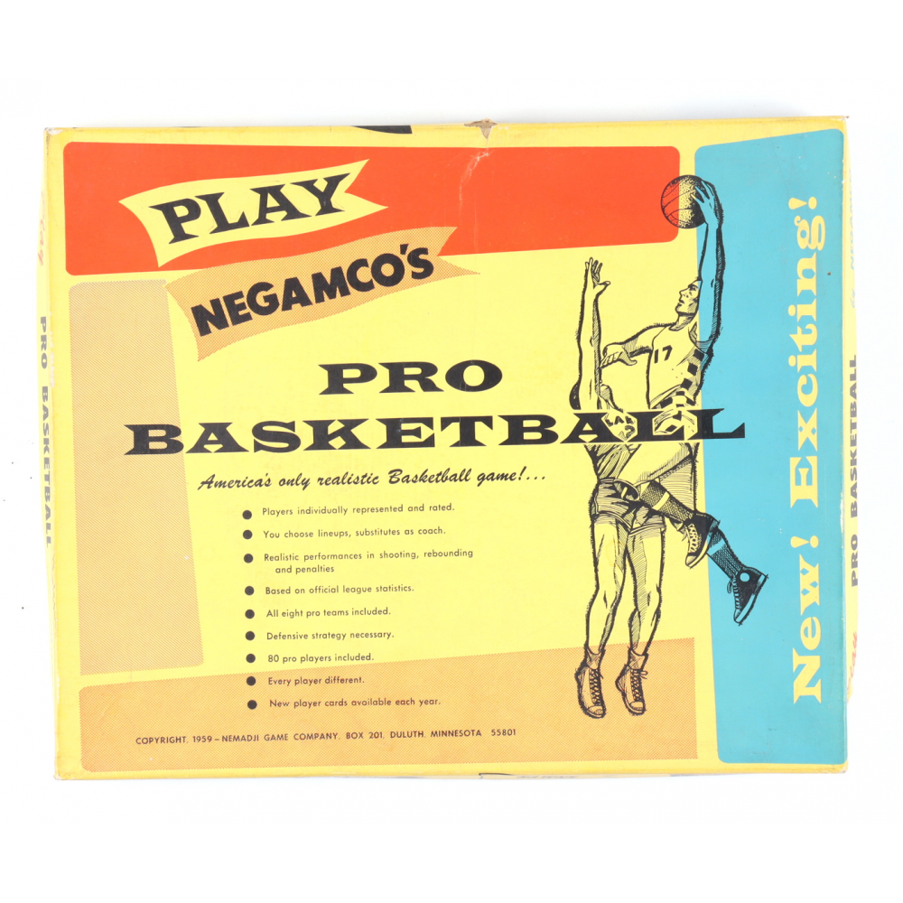 Vintage 1960's Negamco's Pro Basketball Game with Playing Cards ...