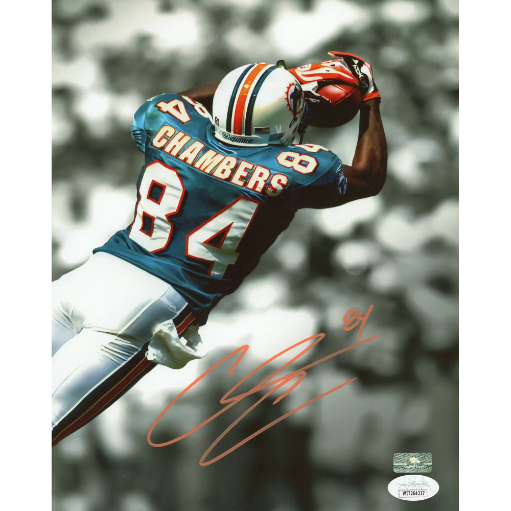 Chris Chambers Signed Dolphins 8x10 Photo (JSA & Palm Beach) | Pristine ...