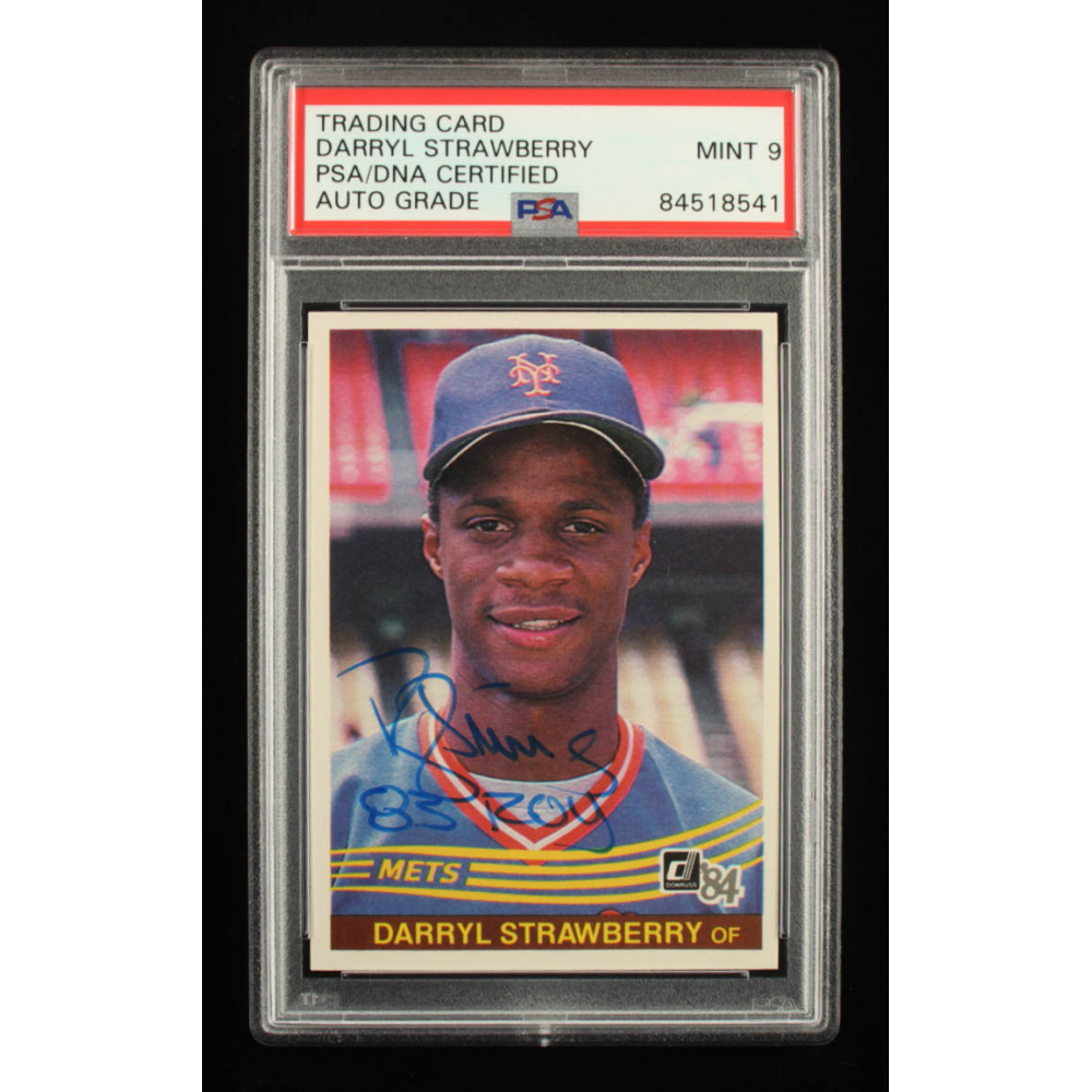 Darryl Strawberry Signed 1984 Donruss #68 RC Inscribed "83 ROY" (PSA ...