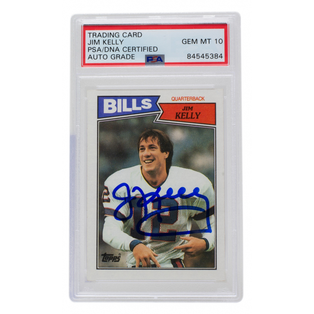 Jim Kelly Signed 1987 Topps #362 RC (PSA | Autograph Graded 10 ...