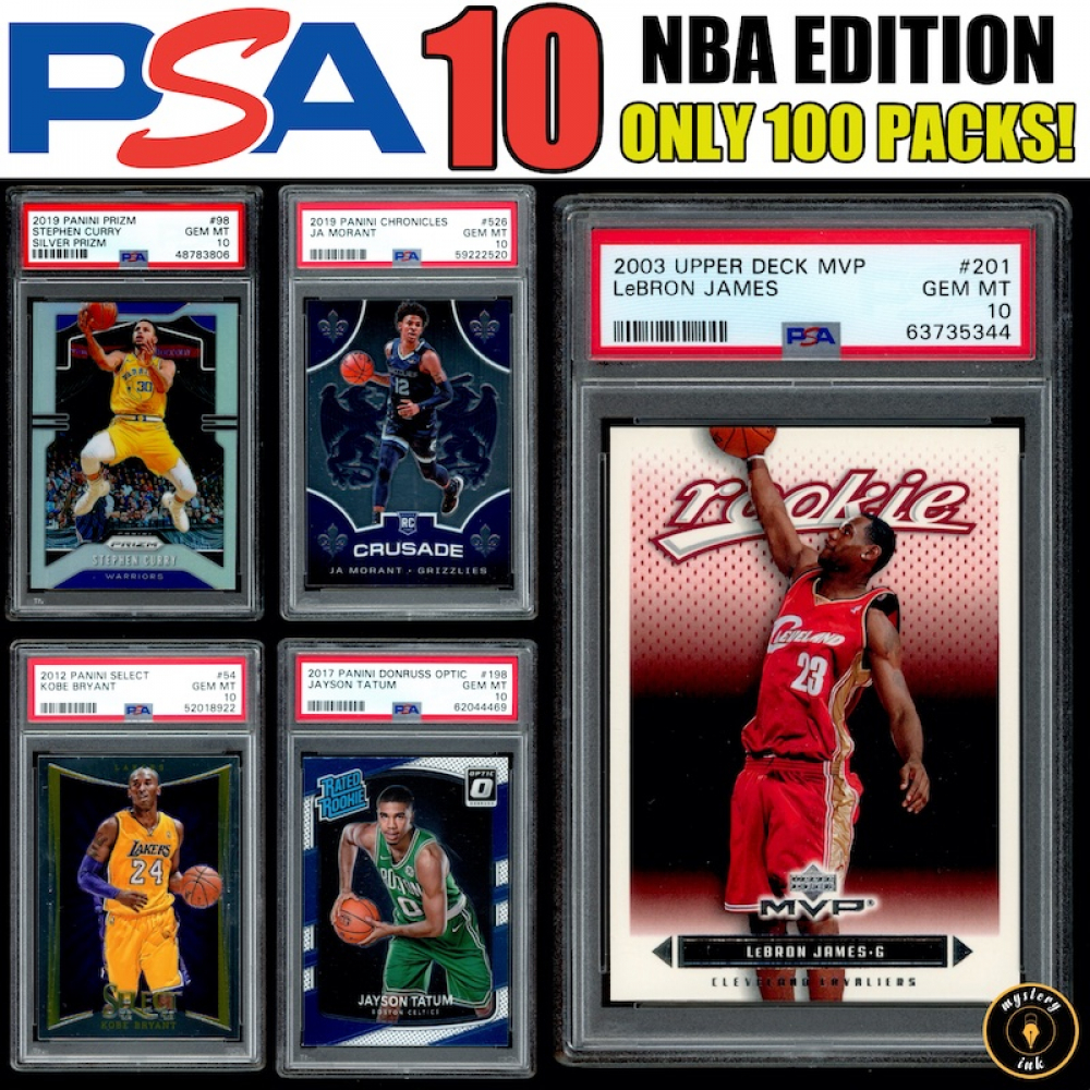 Mystery Ink PSA 10 NBA Edition Mystery Box- (1) Graded PSA 10 Cards Per ...