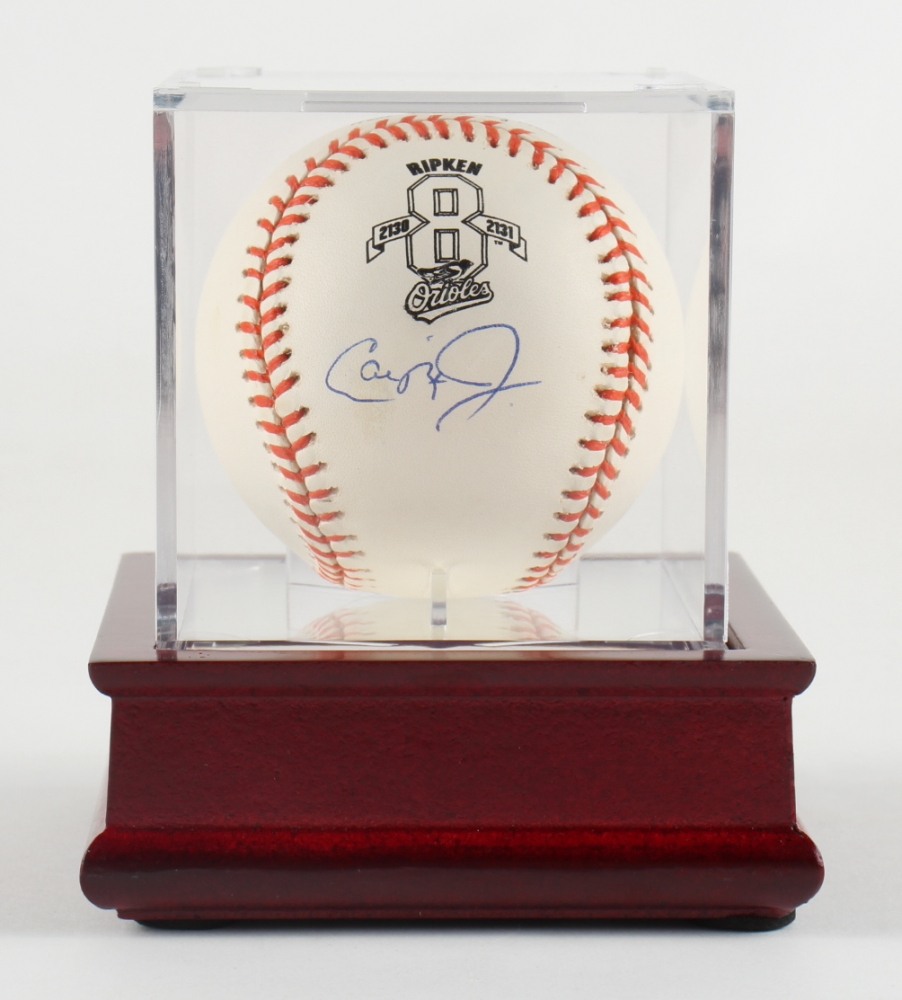 Cal Ripken Jr. Signed OAL Commemorative Orioles Baseball with Display ...