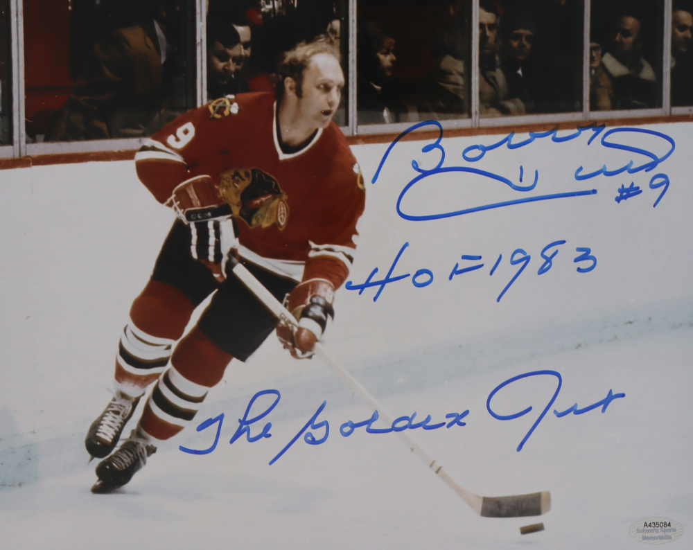 Bobby Hull Signed Blackhawks 8x10 Photo Inscribed "HOF 1983" & "The ...