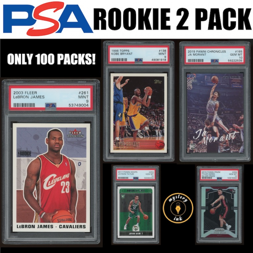 Mystery Ink Rookie TWO PACK Mystery Box - (2) PSA Graded Rookie Cards ...