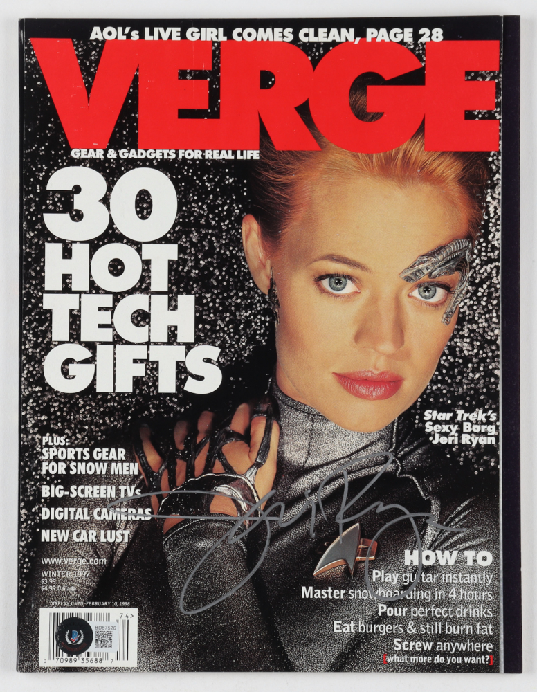 Jeri Ryan Signed 1997 "Verge" Magazine (Beckett) | Pristine Auction
