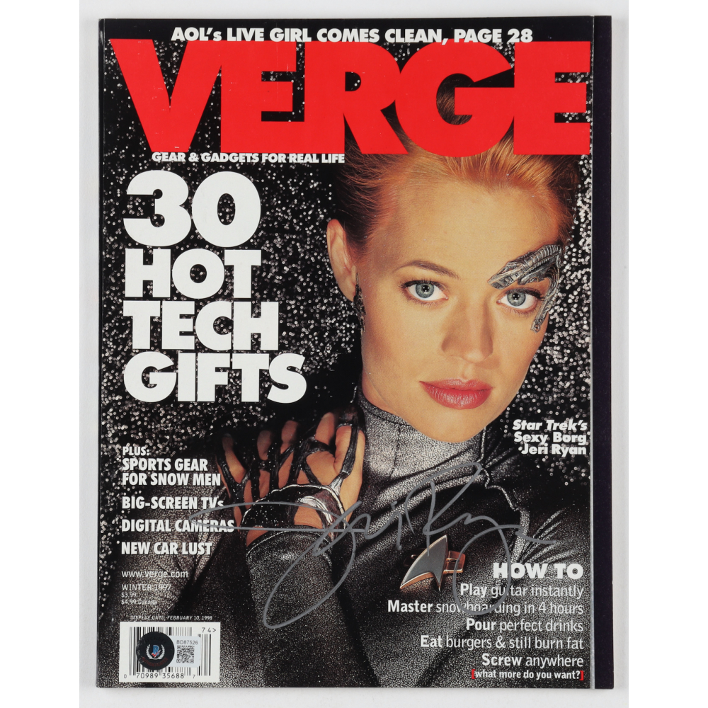 Jeri Ryan Signed 1997 "Verge" Magazine (Beckett) | Pristine Auction