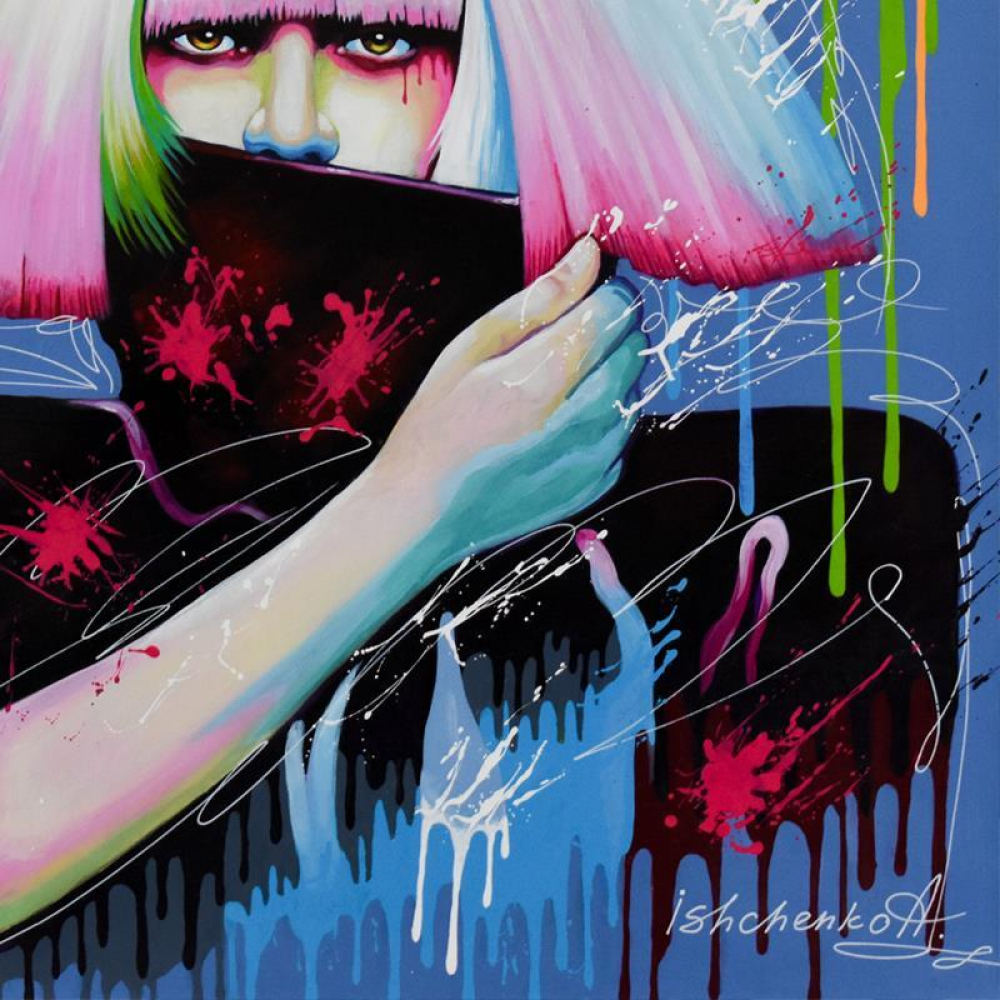 Alexander Ishchenko Signed "Sia" 36x36 Original Acrylic Painting on ...