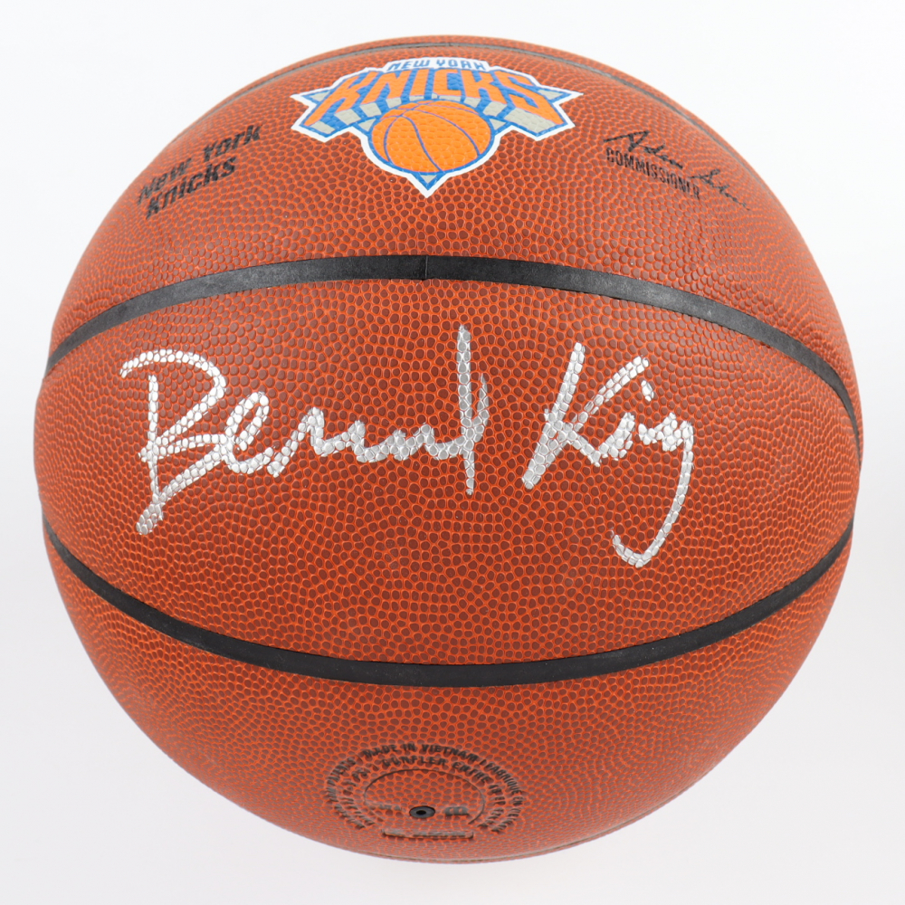 Bernard King Signed Knicks Logo NBA Basketball (Schwartz) | Pristine Auction
