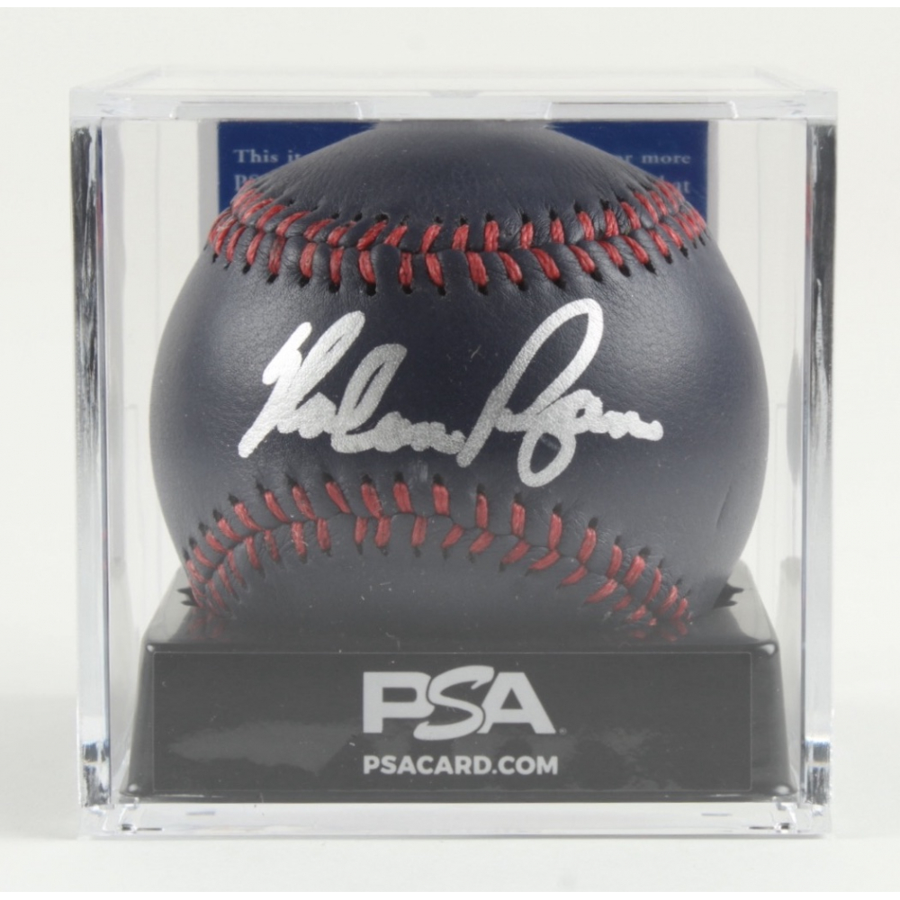 Nolan Ryan Signed Spinneybeck Vintage Leather Baseball with Display ...