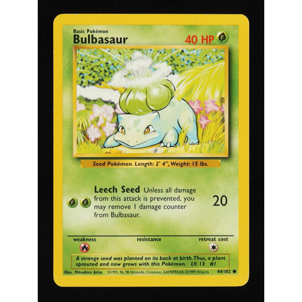 Bulbasaur 1999 Pokemon Base Unlimited #44 | Pristine Auction