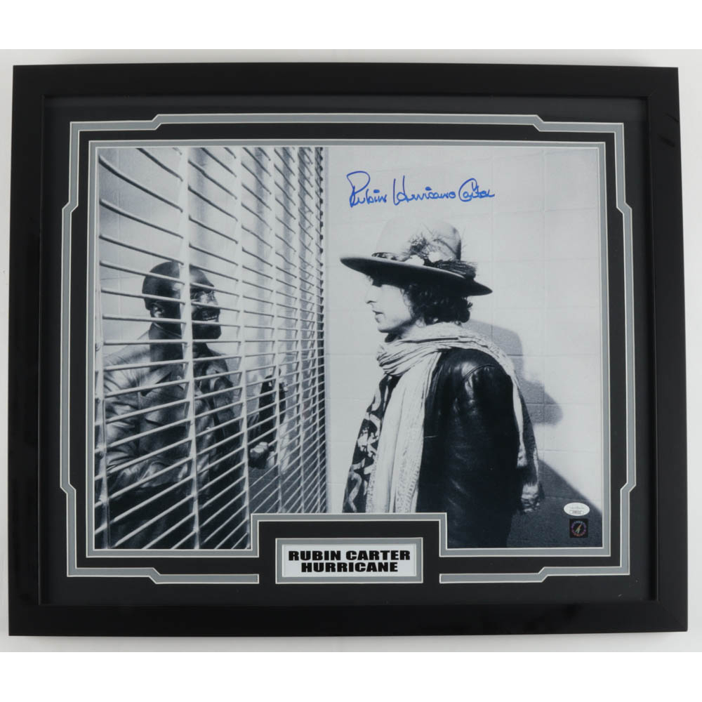 Rubin "Hurricane" Carter Signed 22x26 Framed Photo Display (JSA ...