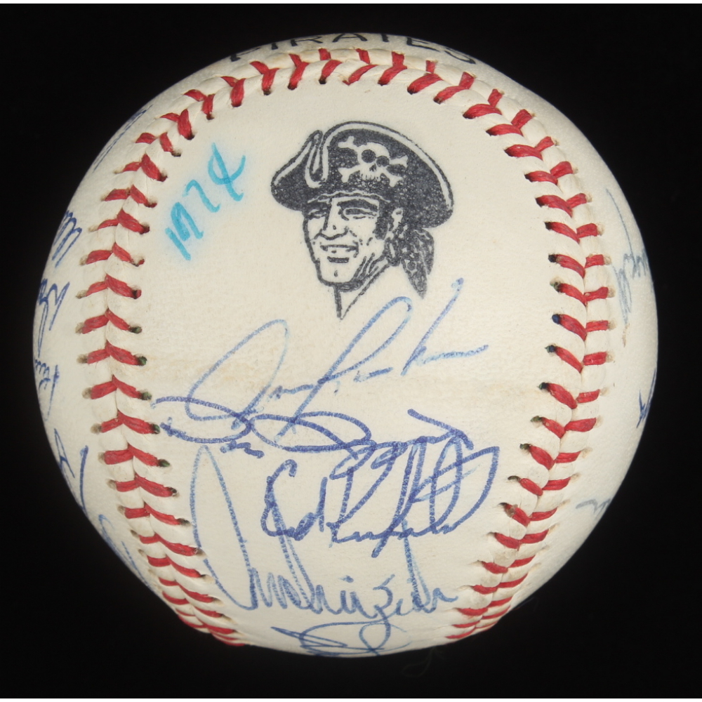 1974 Pittsburgh Pirates Logo Baseball Team-Signed By (18) With Mario ...