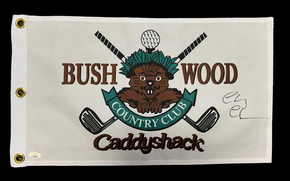 Chevy Chase Signed "Caddyshack" Bush Wood Country Club Flag (JSA ...