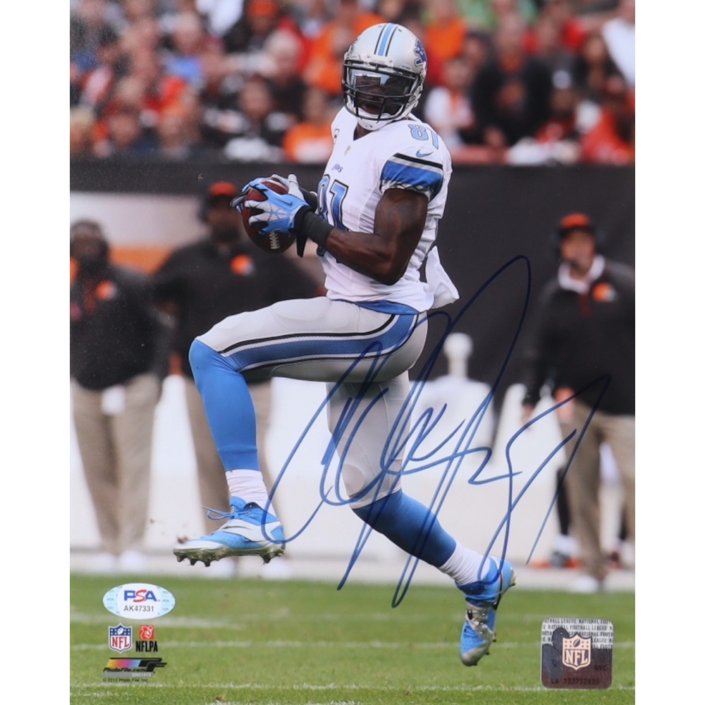 Calvin Johnson Signed Lions 8x10 Photo (PSA) | Pristine Auction