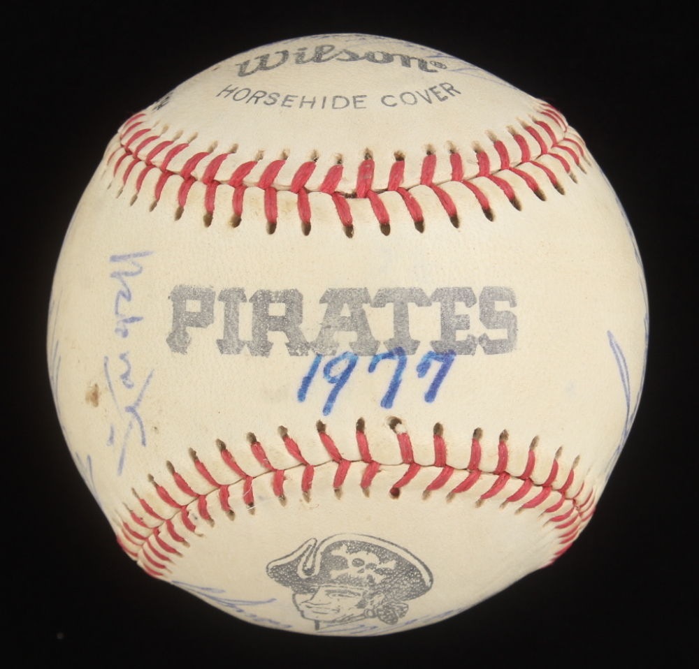 1977 Pittsburgh Pirates Logo Baseball Team-Signed By (18) With Willie ...