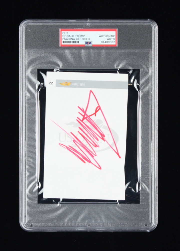 Donald Trump Signed 2002 US Open 4x6 Cut (PSA) | Pristine Auction
