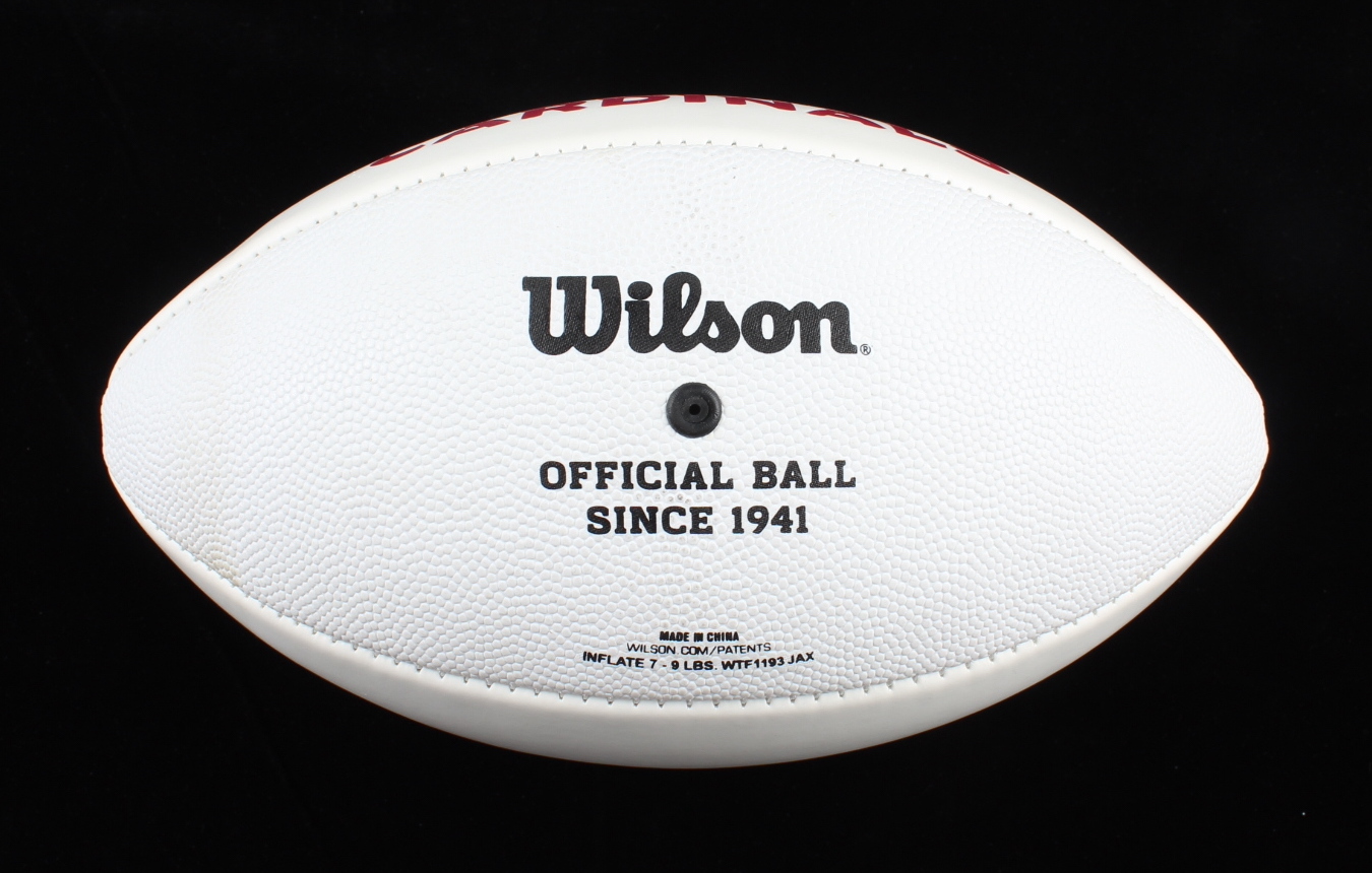 Kliff Kingsbury Signed Cardinals Logo Football Inscribed "Go Cards ...