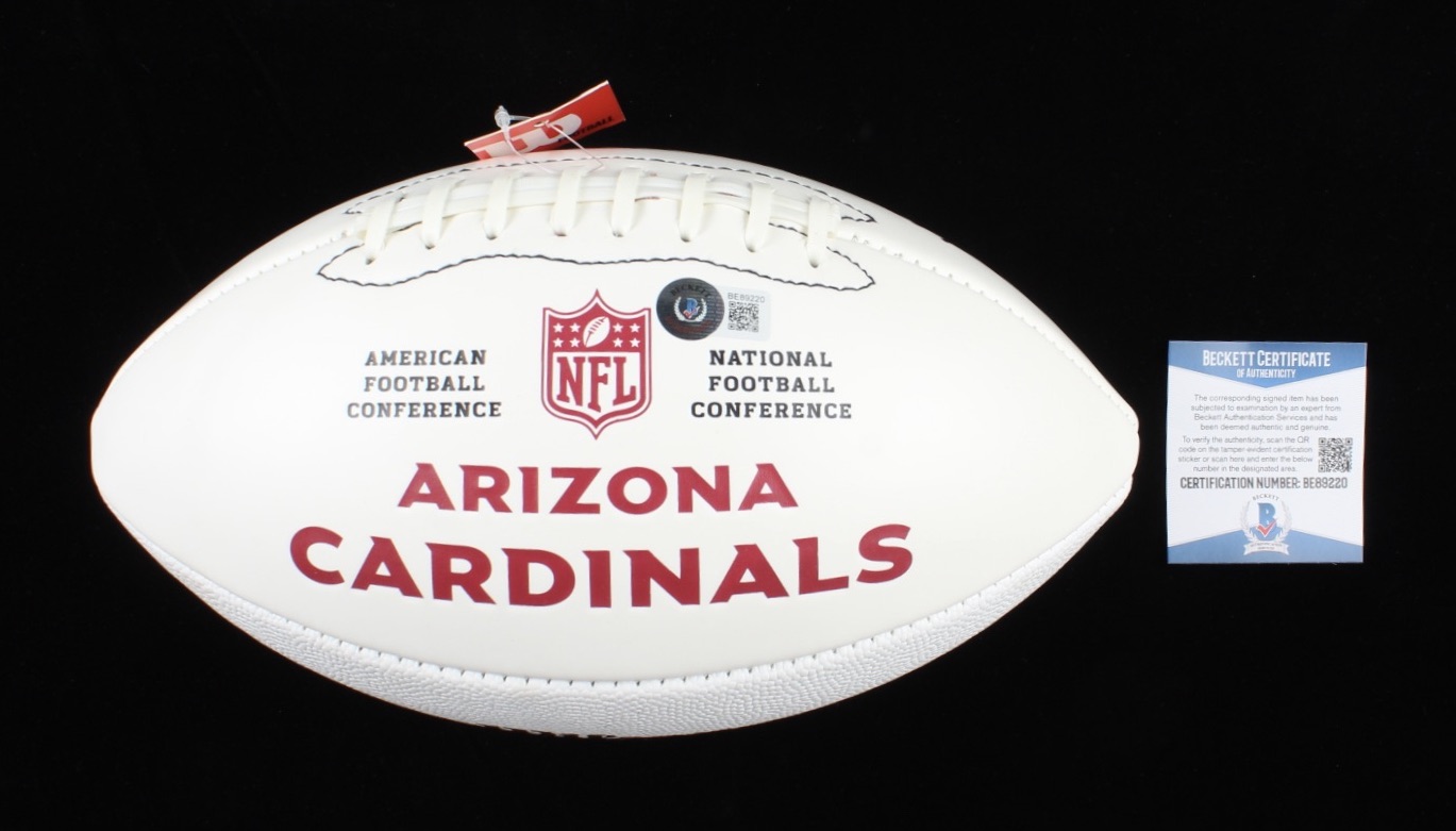 Kliff Kingsbury Signed Cardinals Logo Football Inscribed "Go Cards ...