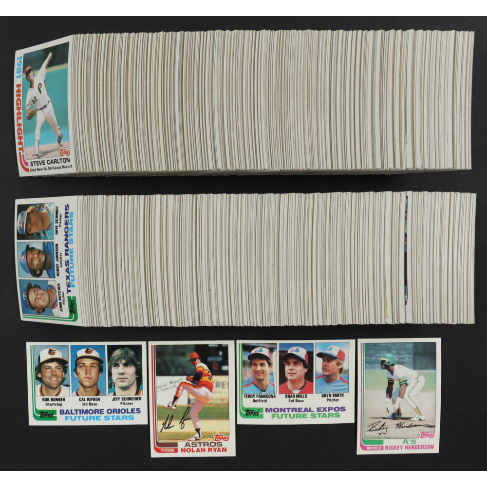 1982 Topps Baseball Complete Set Of (792) Cards With Bob Bonner Rc 