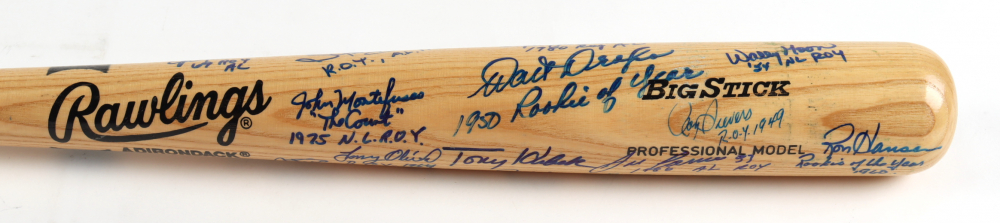 Rawlings MLB Rookie of the Year Baseball Bat Signed by (22) with Tony ...