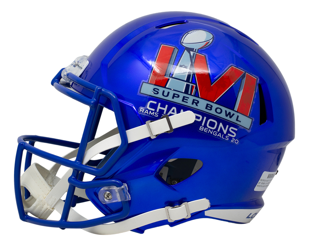 Matthew Stafford Signed Rams Super Bowl LVI Logo Full-Size Speed Helmet ...