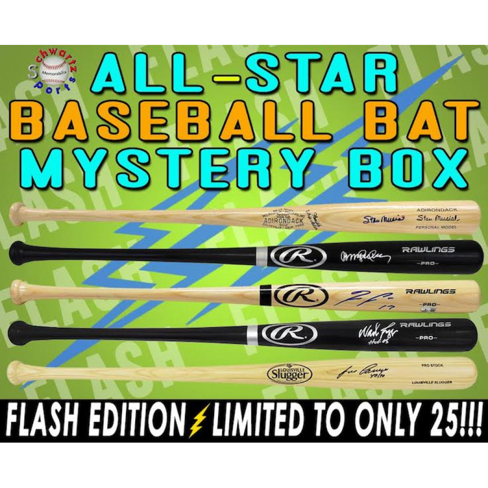 Schwartz Sports Baseball ALL STAR Signed Baseball Bat Mystery Box ...