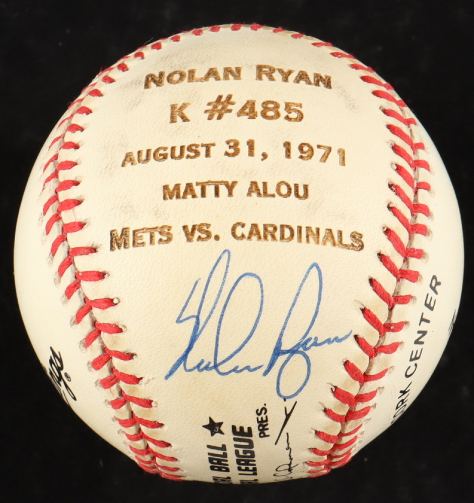 Nolan Ryan Signed ONL Custom Engraved Baseball (JSA) | Pristine Auction