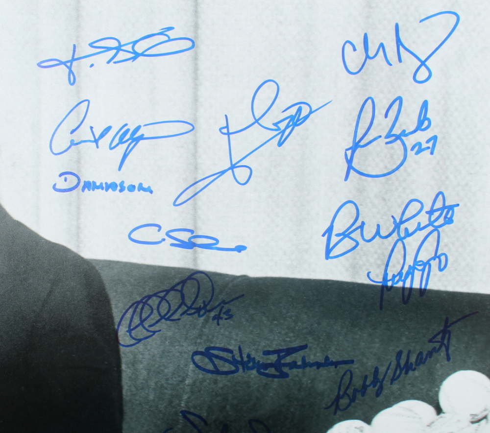 Yankees "Babe Ruth" 16x20 Photo Signed by (26) with Mickey Rivers, Todd ...