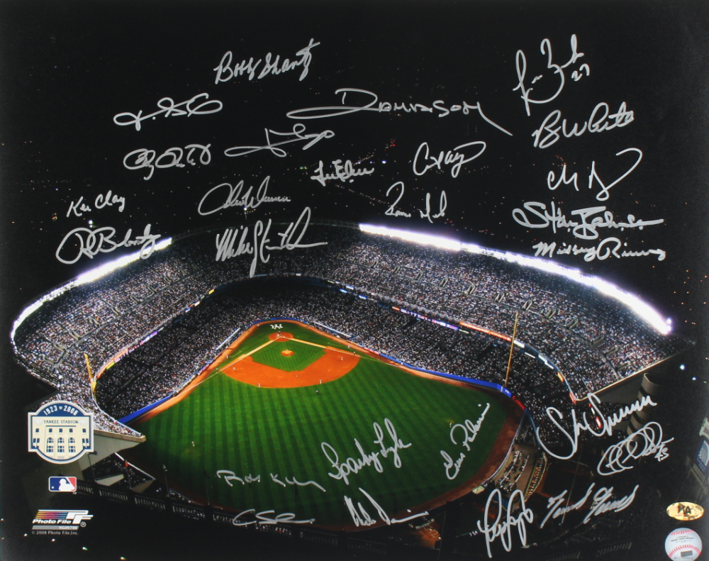 Yankees "Yankee Stadium" 16x20 Photo Signed by (26) with Jeff Nelson ...