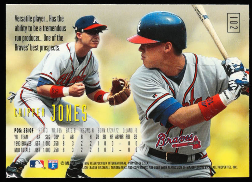 Chipper Jones 1995 Emotion #102 | Pristine Auction