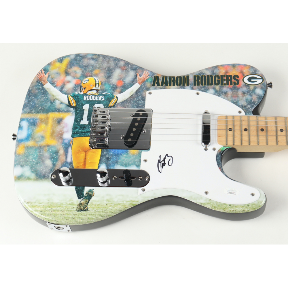 Aaron Rodgers Signed Packers Custom 39" Electric Guitar (JSA ...