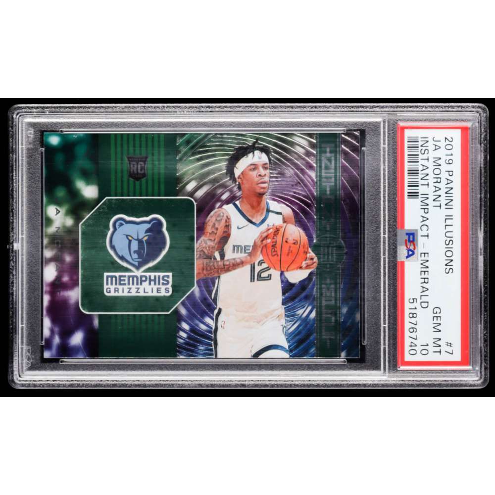Ja Morant 2019-20 Panini Illusions Instant Impact Emerald #7 RC (PSA 10 ... Ja Morant 2019-20 Panini Illusions Instant Impact Emerald #7 RC (PSA 10 ...