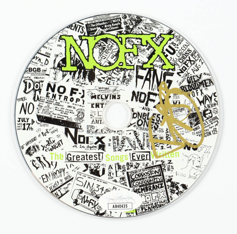 Fat Mike Signed NOFX "The Greatest Songs Ever Written (By Us)" CD (JSA ...