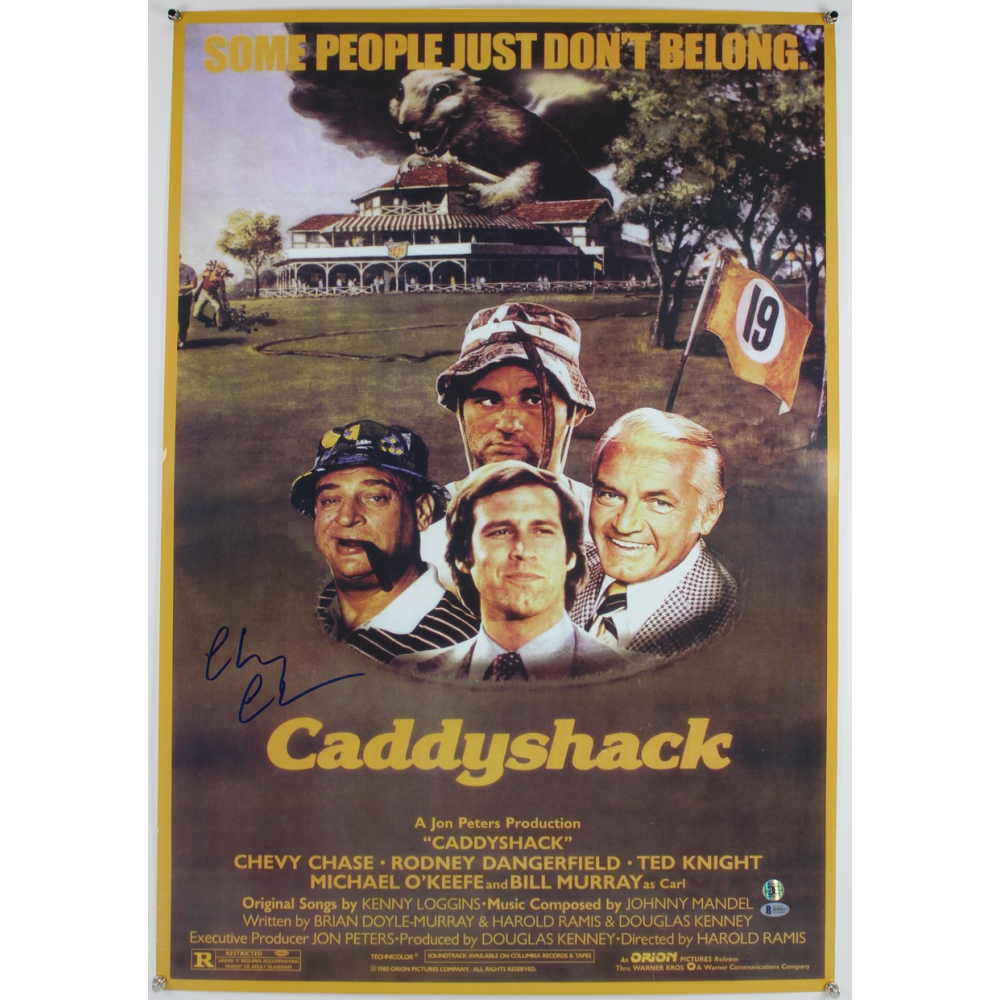 Chevy Chase Signed "Caddyshack" 24x36 Poster (Beckett & Chase ...