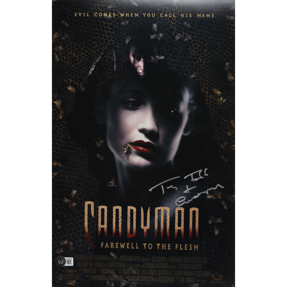 Tony Todd Signed "Candyman" 11x17 Movie Poster Inscribed "Candyman ...