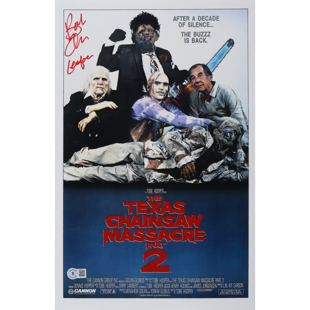 Bob Elmore Signed "The Texas Chainsaw Massacre Part 2" 11x17 Movie ...