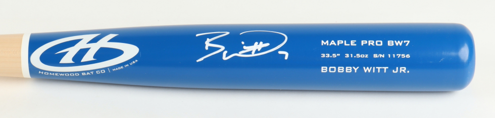 Bobby Witt Jr. Signed Homewood Bat Company Player Model Baseball Bat (Beckett) | Pristine Auction