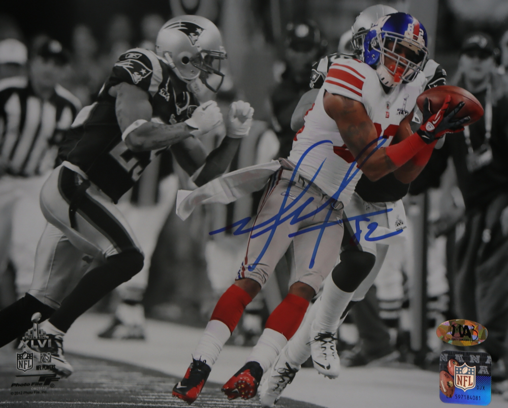 Mario Manningham Signed Giants 8x10 Photo (MAB) | Pristine Auction