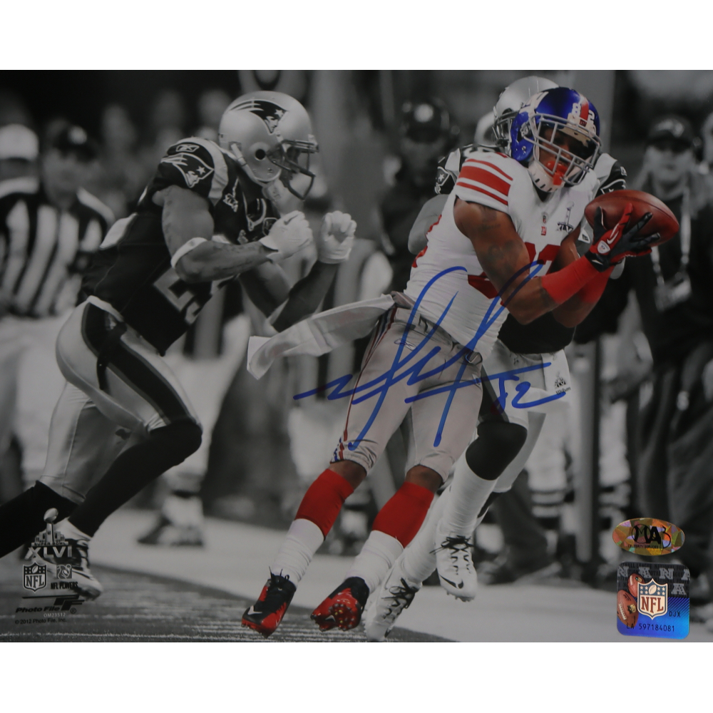 Mario Manningham Signed Giants 8x10 Photo (MAB) | Pristine Auction