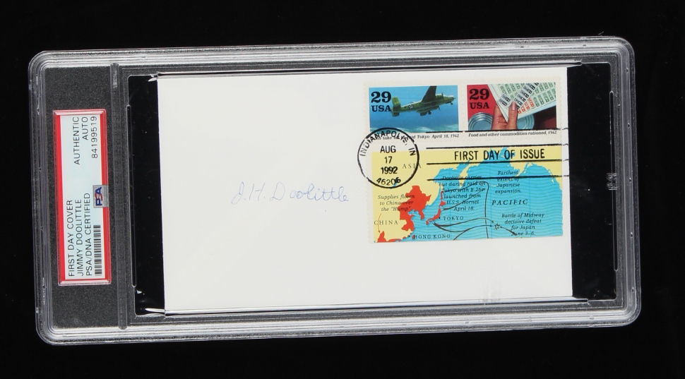 Jimmy Doolittle Signed 3.5x6.5 Envelope (PSA) | Pristine Auction