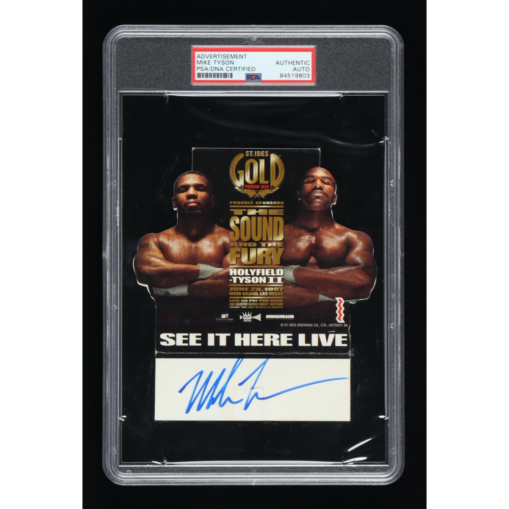 Mike Tyson Signed 1997 Vintage Boxing Fight Card (PSA) | Pristine Auction